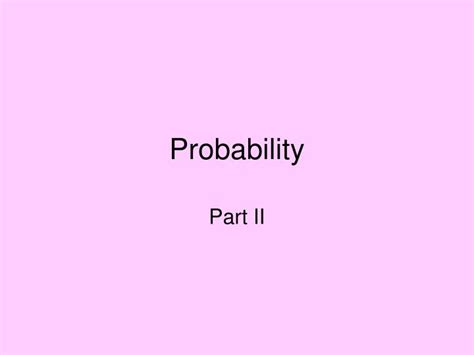 PPT Probability PowerPoint Presentation Free Download ID 3261384