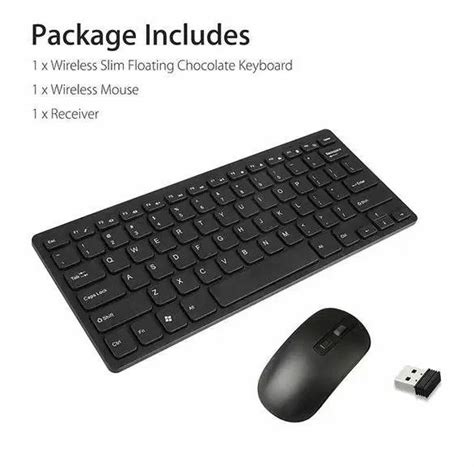 Mini Wireless Keyboard And Mouse Combo Slim Wireless Keyboard For Multi Device Use Portable