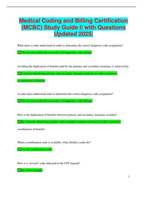 Medical Coding And Billing Certification Mcbc Study Guide I With