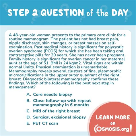 Usmle® Step 2 Question Of The Day Pleomorphic Microcalcifications Osmosis Blog
