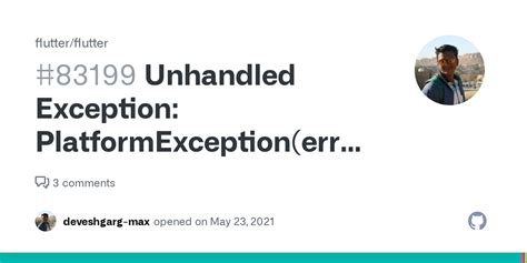 Unhandled Exception PlatformException Error Java Lang IllegalStateException Trying To Create