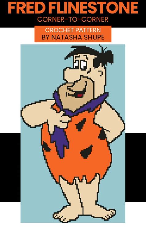 Fred Flintstone C2c Crochet Pattern Etsy