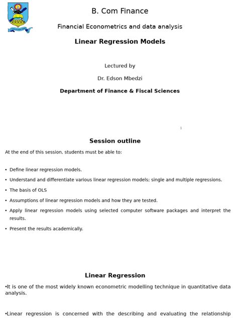 2 Linear Regression Models Pdf Ordinary Least Squares