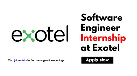 Software Engineer Intern At Exotel Freshers Welcome Jobcode