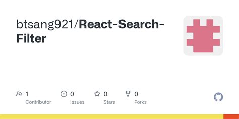 github btsang921 react search filter