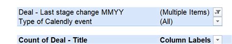 pivottable filter multiple items show selection instead