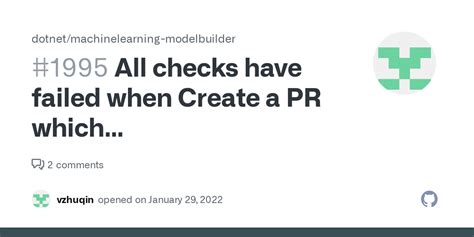 All Checks Have Failed When Create A Pr Which Update Mlnetversion To The Latest Mlnetcli