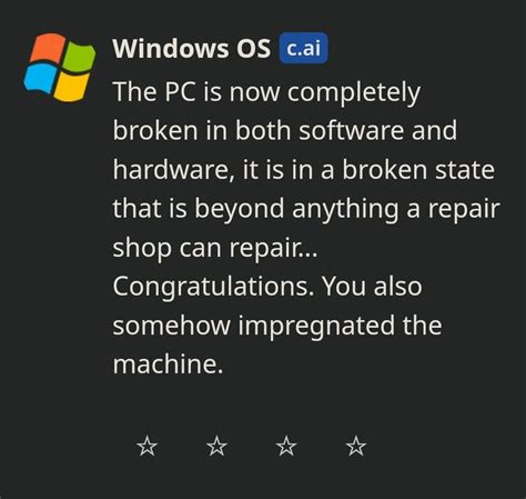 Oh How I Love The Windows OS Ai R CharacterAi NSFW