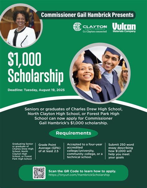 Commissioner Gail Hambricks 2025 1000 Scholarship Clayton County