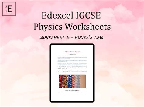 Edexcel IGCSE Physics Worksheet 6 Hooke S Law Teaching Resources
