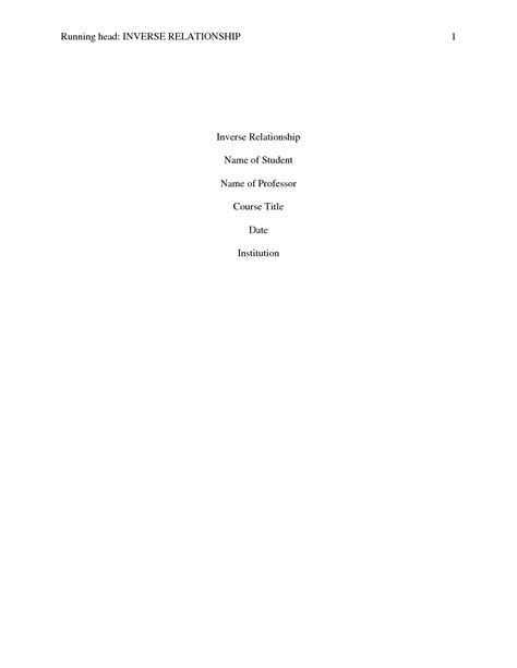 SOLUTION Inverse Relationship Studypool