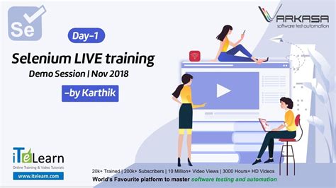 Selenium Live Training By Karthik Day 01 Demo Session Nov 2018 Youtube