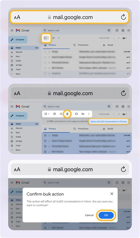 Mass Select And Delete More Than 50 Emails Easily In Gmail