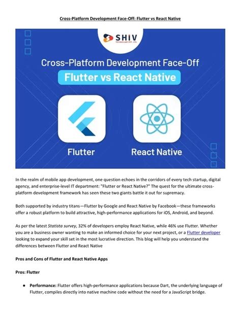 Ppt Flutter Vs React Native Powerpoint Presentation Free Download