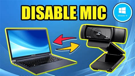 How To Turn Off Laptop Mic Or Webcam Mic Windows 10 Fast Method Youtube