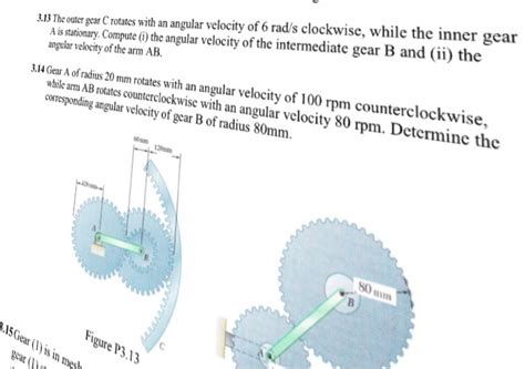 Solved The Outer Gear C Rotates With An Angular Velocity Of