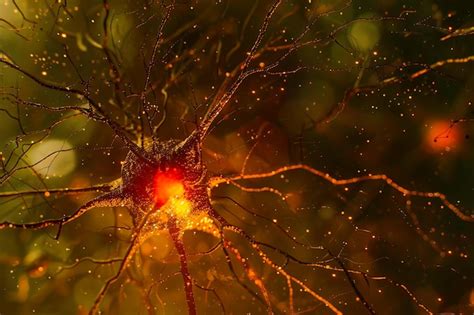 Premium Photo Neurons With Electrical Impulses In The Brain