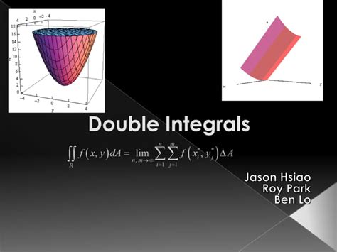Double Integration Final Ppt Double Integration Final Ppt