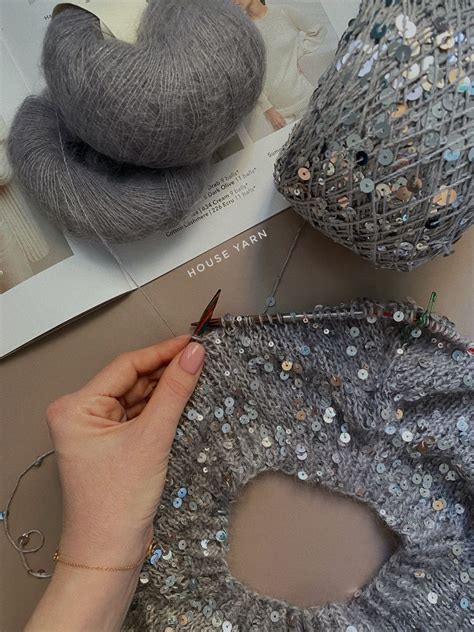 Джемпер с пайетками вязаный джемпер Örgü Deseni Tığ İşi Projeleri Örgü Desenleri