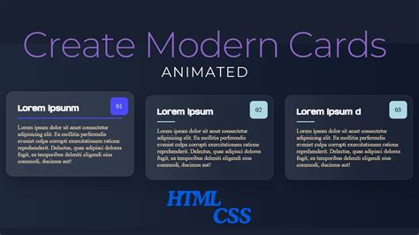 Modern Ui Design Animated Cards In Html And Css Beginner To Pro Youtube
