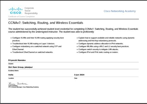 Priyanshi Namdev On Linkedin Ccna Ciscocertified Careergrowth