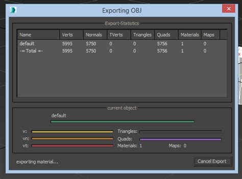 345 Exporting Obj Dialog Box Download Scientific Diagram