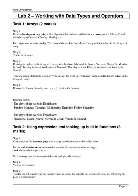 Lab 022 Lab 2 Web Development Page 1 Lab 2 Working With Data