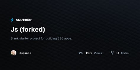Js Forked Stackblitz