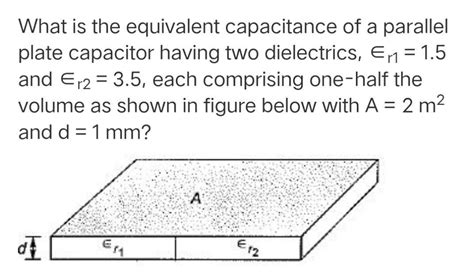 Solved What Is The Equivalent Capacitance Of A Parallel Chegg Com