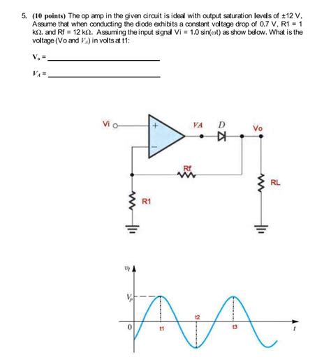 Solved 5 10 Points The Op Amp In The Given Circuit Is