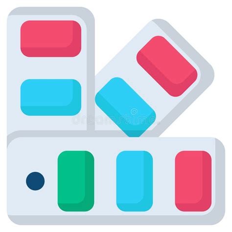 Colors Flat Icon Photography And Digital Art Flat Vector Icon Stock