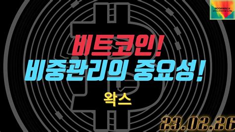 2월26일 비트코인 비중관리의 중요성과 방향성 체크왁스스트라티스 Youtube