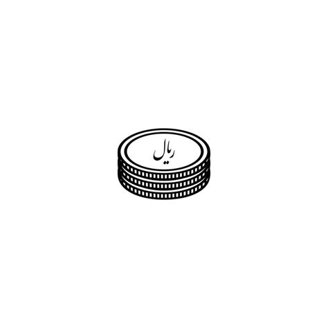 Iran Currency Icon Symbol Iranian Rial Coins Irr Sign Vector