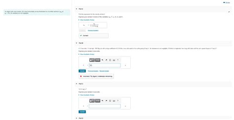 Solved An Object With Cross Section A Is Shot Horizontally