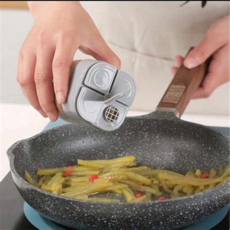 Jual Kitchen Condiment Botol Transparan 4in1 Tempat Bumbu Dapur C0qsc
