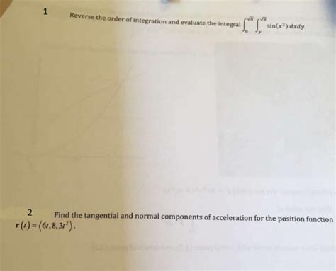 Solved Reverse The Order Of Integration And Evaluate The