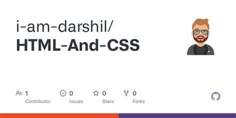 Github I Am Darshilhtml And Css