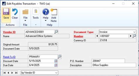 How To Edit A Payables Transaction After Posting Dynamics Gp Support In Pa Cssi Technologies Llc