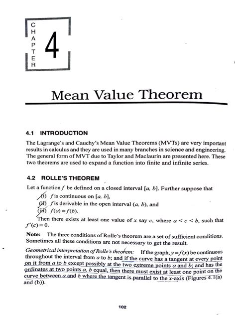 01 Mean Value Theorem Pdf