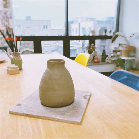 대전 도자기 공방 원데이 취미 클래스 화병 꽃병 만들기 네이버 블로그