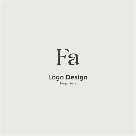 Premium Vector Fa Initial Logo Design Vector Image
