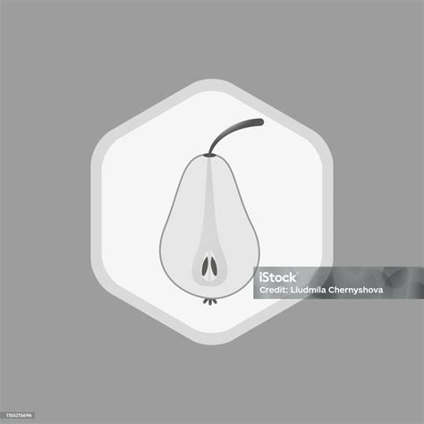 컷에 벡터 배 아이콘입니다 흰색 바탕에 단색 그리기 농장 시장 엽서 포스터 직물에 대 한 로고를 개발 하기 위한 간단한 템플릿입니다 0명에 대한 스톡 벡터 아트 및 기타