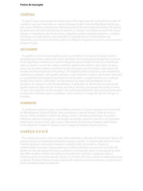 Pontos Meridianos Massagem Pdf Meridiano Acupuntura Massagem