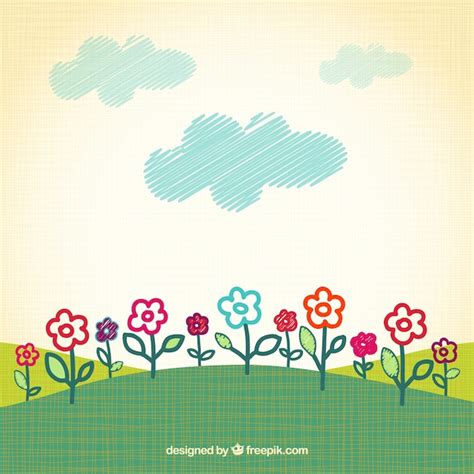 Free Vector Spring Drawing