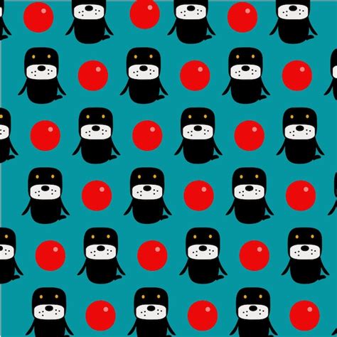 원활한 벡터 귀여운 물개 만화 프리미엄 벡터