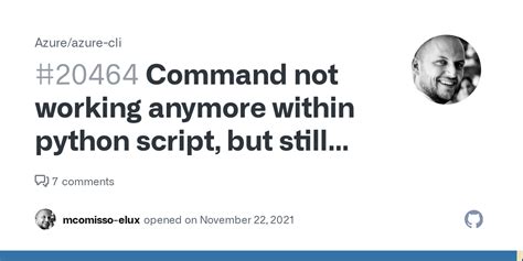Command Not Working Anymore Within Python Script But Still Working With Cli · Issue 20464