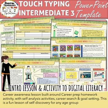 Typing Keyboarding Intermediate Teacher Babe PowerPoint Template