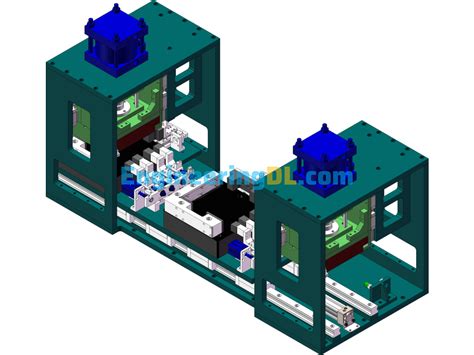 Square Cell Size Measuring Mechanism SolidWorks Mechanical Engineering Design Library