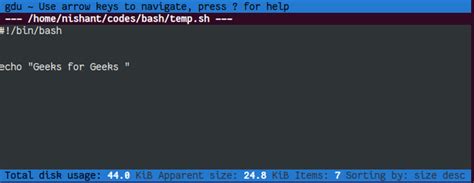 Gdu Faster Disk Usage Analyzer For Linux Geeksforgeeks