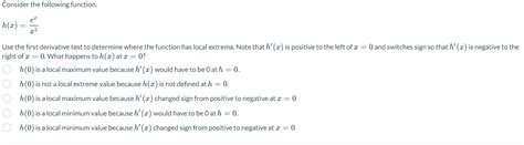 Solved Consider The Following Function H X X2ex Use The Chegg Com